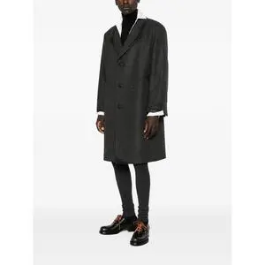 Prada Single Breasted Wool Coat - Gray