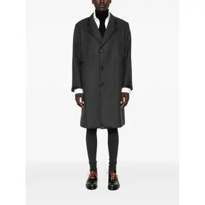 Prada Single Breasted Wool Coat - Gray
