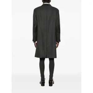 Prada Single Breasted Wool Coat - Gray