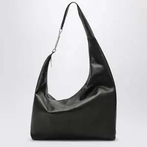 Rick Owens Gemini Bag In Grained Calf Leather - Black