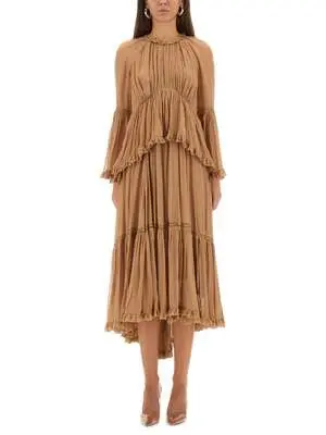 Zimmermann Hypnotic Peplum Ruffle Dress - Cream