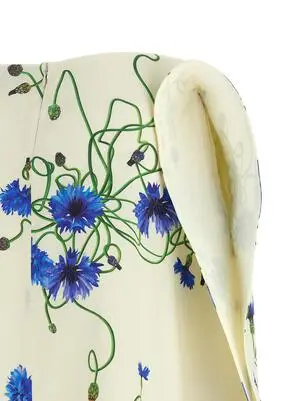 Stella McCartney Floral Print Ruffled Skirt - Blue