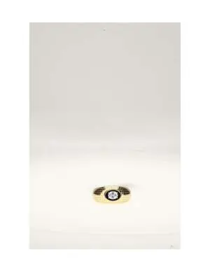 Dior Metal Rhinestone Rocks Bracelet - Gold