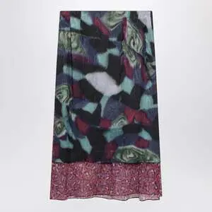 Dries Van Noten Multicolored Silk-blend Print Skirt