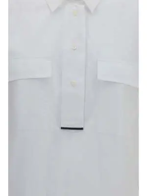 Brunello Cucinelli Cotton Shirt With Monili Details