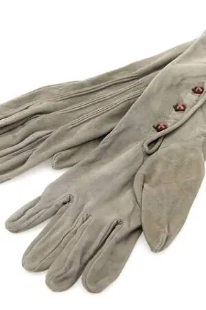 Prada Ligh Grey Suede Long Gloves