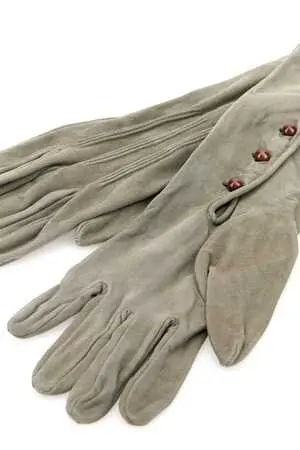 Prada Suede Long Gloves - Gray