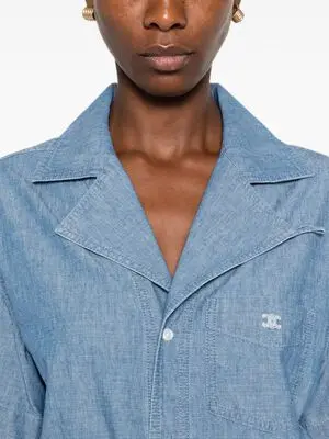 Celine Denim Cotton Dress - Multicolor