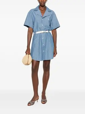 Celine Denim Cotton Dress - Multicolor