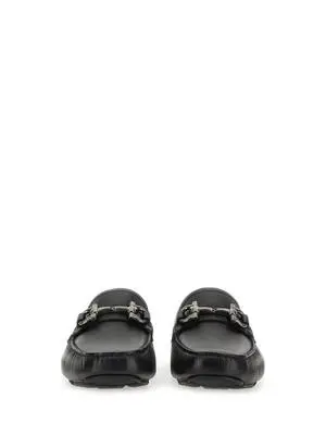 FERRAGAMO Gancini Moccasin - Black