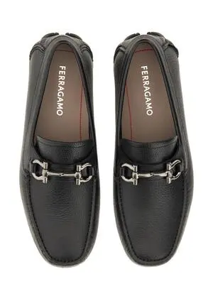 FERRAGAMO Gancini Moccasin - Black