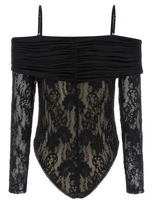 Zimmermann Rebellion Lace Bodysuit - Black