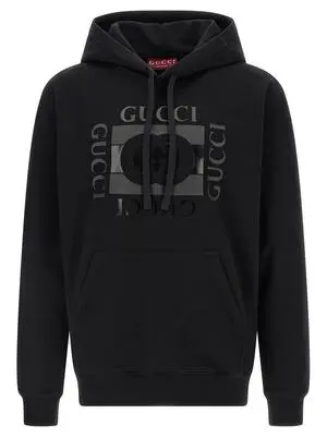 Gucci Incrocio Gg' Hoodie - Black