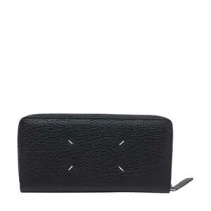 MAISON MARGIELA Four Stitches Zip Wallet - Black