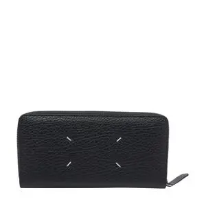 MAISON MARGIELA Four Stitches Zip Wallet - Black