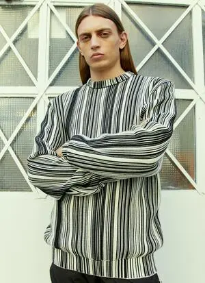 VTMNTS Glitched Knitted Sweater - Black