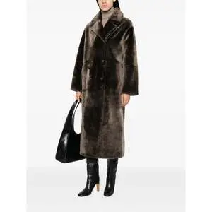 YVES SALOMON Coats Double Breasted & Peacoats - Brown