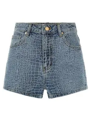 SELF-PORTRAIT Rhinestone' Shorts - Blue