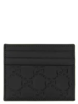 Gucci Gg Emblem' Card Holder - Black
