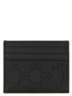 Gucci Gg Emblem' Card Holder - Black