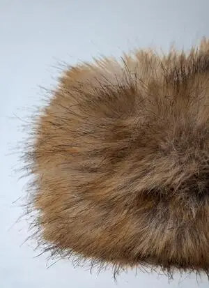 Balenciaga Faux Fur Hair Scrunchie - Cream