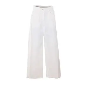Brunello Cucinelli Relaxed Denim Trousers Dyed With A Monile - White