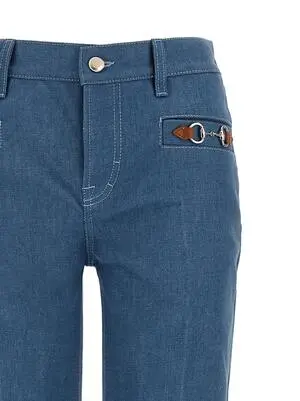 Gucci Morsetto Straight Leg Denim Jeans - Blue