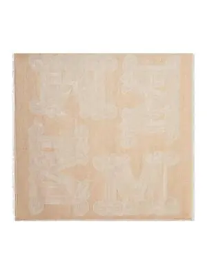 Max Mara Cotton Blend Scarf With Jacquard Logo