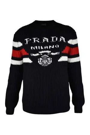 Prada Cashmere Crew Neck Sweater - Black