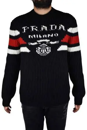 Prada Cashmere Crew Neck Sweater - Black