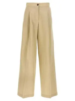 YVES SALOMON High-waisted Trousers - Cream