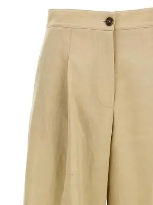 YVES SALOMON High-waisted Trousers - Cream