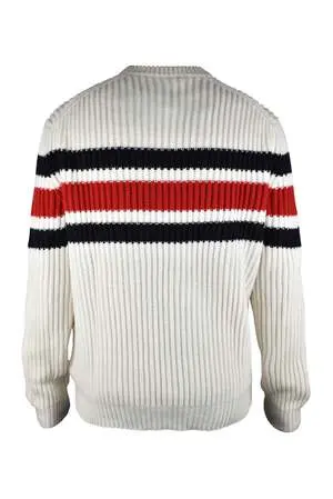 Prada Cashmere Logo Sweater - White