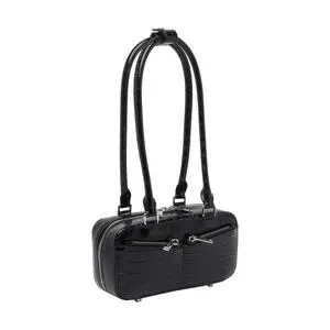 SELF-PORTRAIT Croc Leather Mini Shoulder Bag
