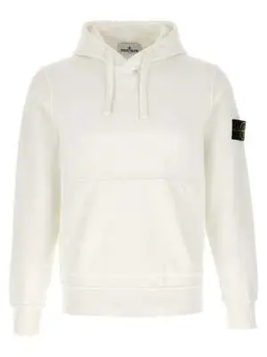 Stone Island Organic Cotton Hoodie - White