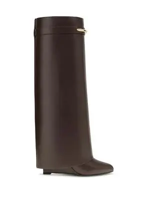 Givenchy Leather Shark Boots - Brown
