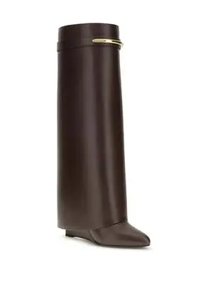 Givenchy Leather Shark Boots - Brown