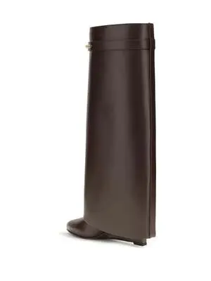 Givenchy Leather Shark Boots - Brown