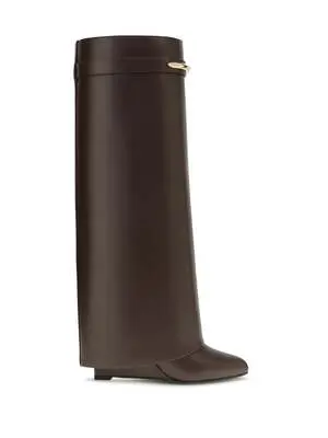 Givenchy Leather Shark Boots - Brown