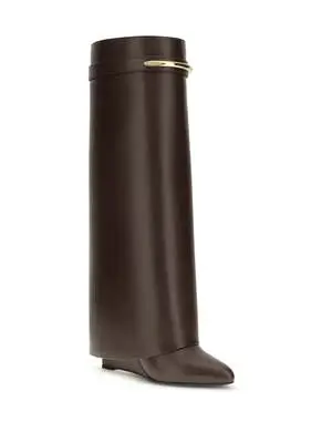 Givenchy Leather Shark Boots - Brown