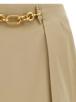 Balmain Chain Skirt - Cream