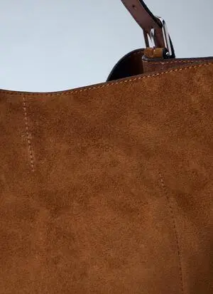 TOTEME Suede Belted Tote Bag - Brown