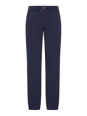 Moncler Stretch Trousers In Structured Technical Fabric - Blue