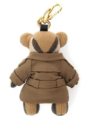 Burberry Thomas City' Brown Keychain With Bear Charm And Clasp In Cashmere Womnan - Multicolor