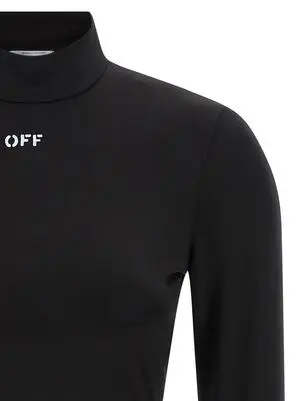 Off-White Off Stamp Crop Top - Black