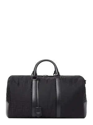 Fendi Black Travel Bag With Adjustable And Removable Tering In Tech Fabric For Menshoulder Strap With Lock And Logo Let - Multicolor
