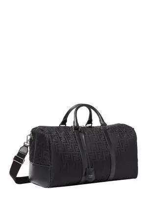 Fendi Black Travel Bag With Adjustable And Removable Tering In Tech Fabric For Menshoulder Strap With Lock And Logo Let - Multicolor