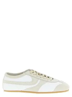 Dries Van Noten Dries Van Noten Men Leather And Suede Sneakers Cream