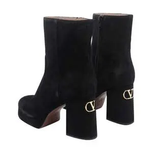 Valentino Garavani Fawcette Plateau Booties - Black