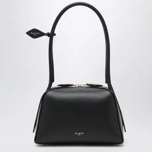 Alaïa Small Le Teckel Shoulder Bag In Calfskin - Black